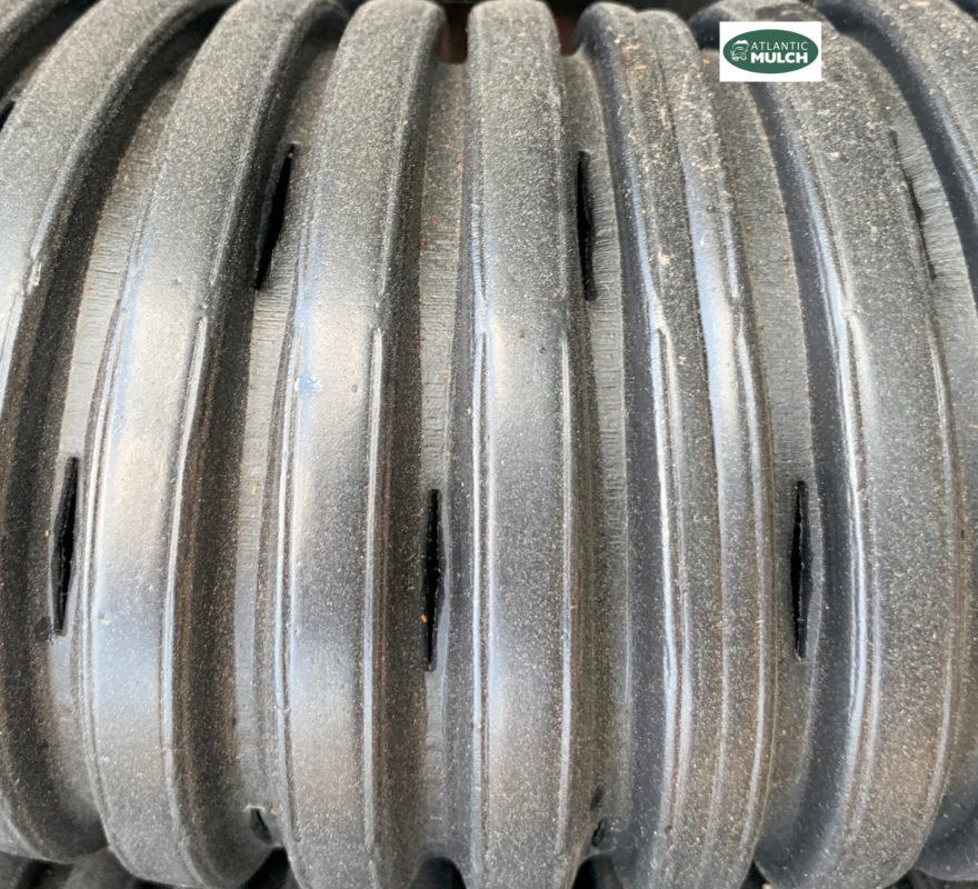 4" Slit Corrugated Pipe 100' Length - Atlantic Mulch