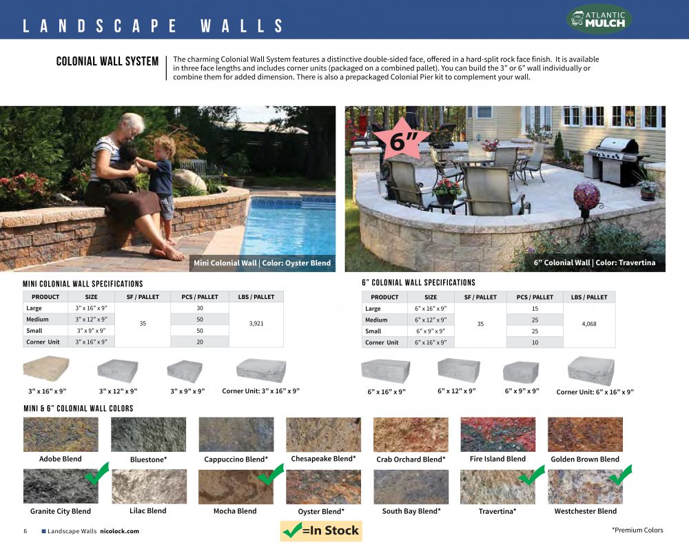 Colonial Wall 6" - Atlantic Mulch